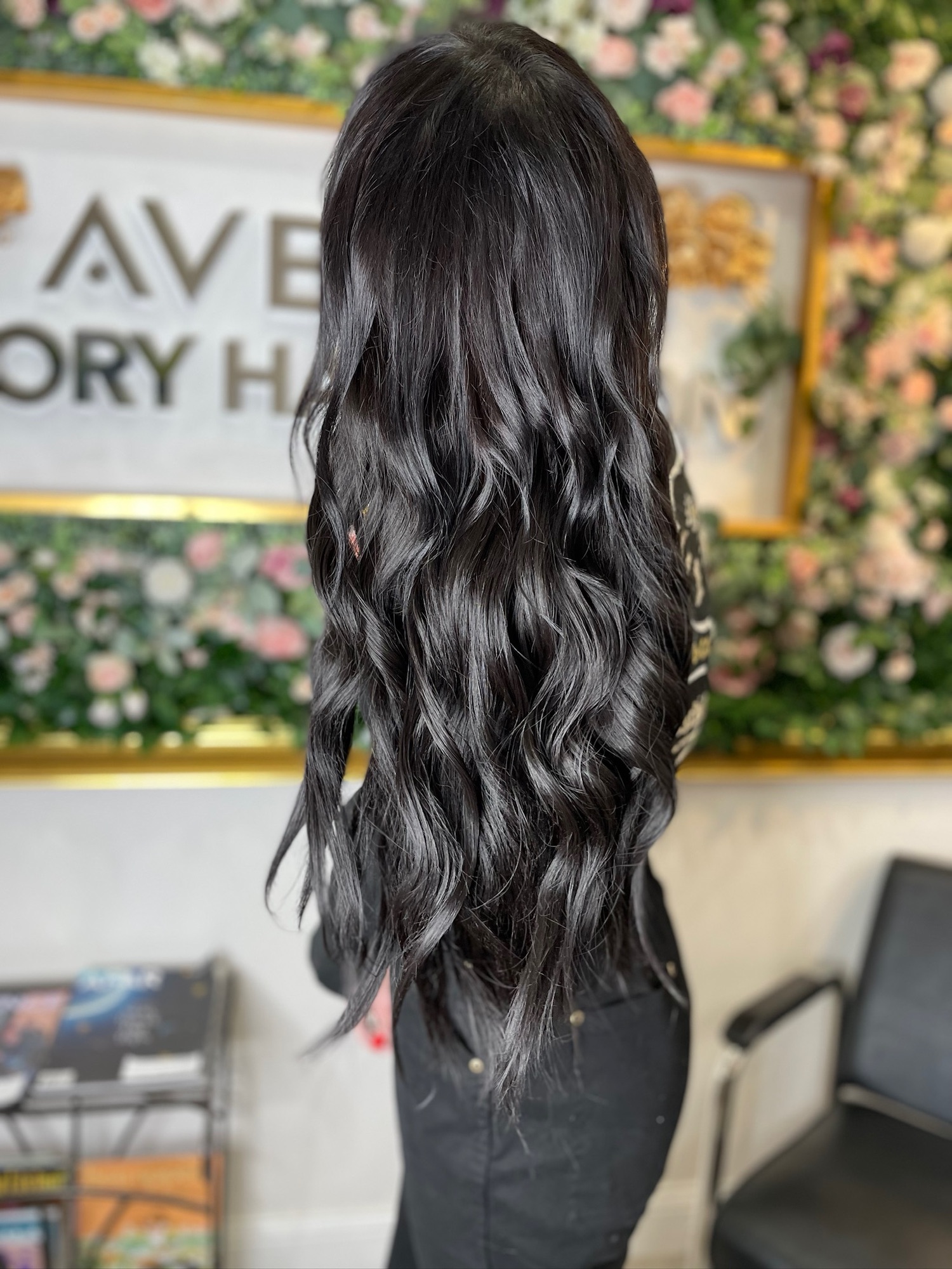 Beautiful hair extension by Stephania – Aveda Theory Hair Salon