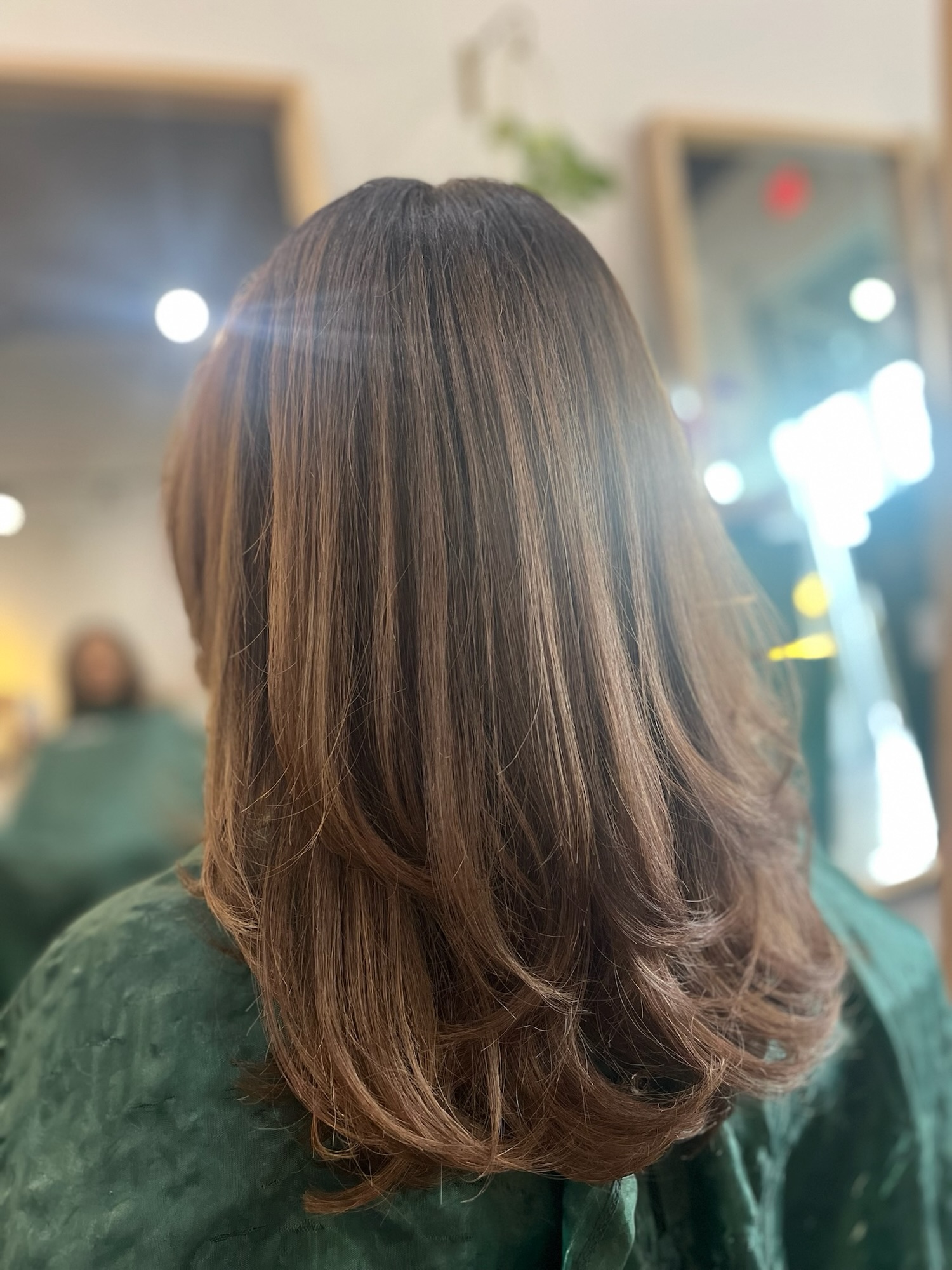 Long Layers Haircut by Anahi – Aveda Theory Hair Salon